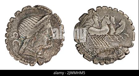 denarius (serratus). Naevius Balbus, C. (fl. 79 a.C.), monetary officer ...