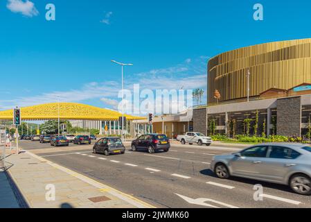 Swansea Arena and Bae Copr Bay Bridge August 2022 Stock Photo - Alamy