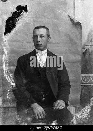 Portrait, unknown man. Porträtt, okänd man Stock Photo - Alamy