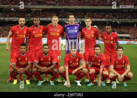Liverpool starting line up during the UEFA Champions League Group A ...