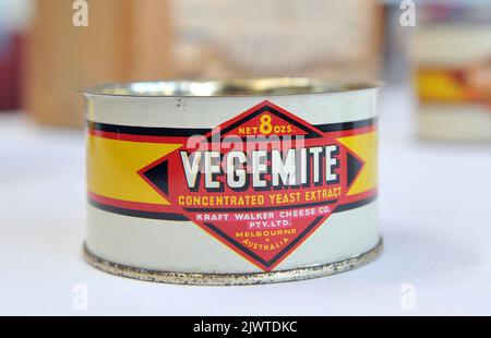 Vintage vegemite jars at the Vegemite factory in Melbourne, Thursday ...