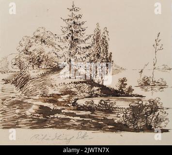 Drawing Funnen omärkt i magasinet Stock Photo - Alamy