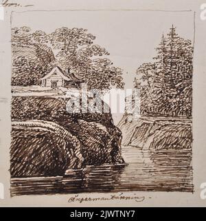 Drawing Funnen omärkt i magasinet Stock Photo - Alamy