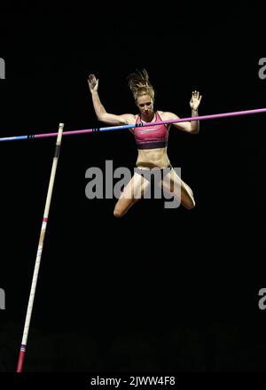 Alana Boyd (QAS) competes in women's javelin at the Perth Track Classic ...
