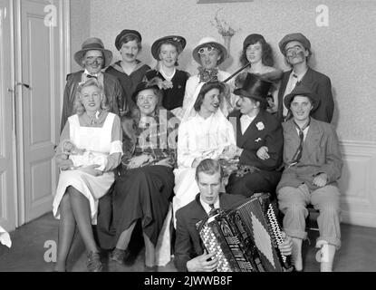 Möhippa, southern dining room. Photo in September 1945. Möhippa, Södra ...