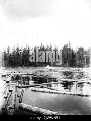 Timmer raft. Timmerflottning Stock Photo - Alamy
