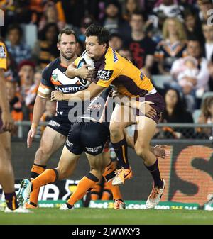 Lachlan Maranta in action during the NRL, Round 14 match between Sydney ...