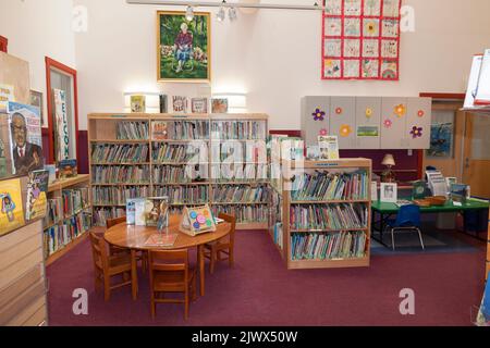 Colorful and stimulating children's section in a public library Stock ...
