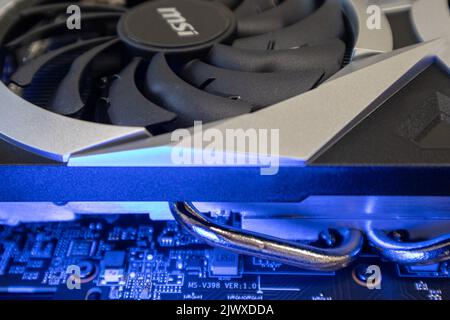 side view of computer graphics card Stock Photo - Alamy