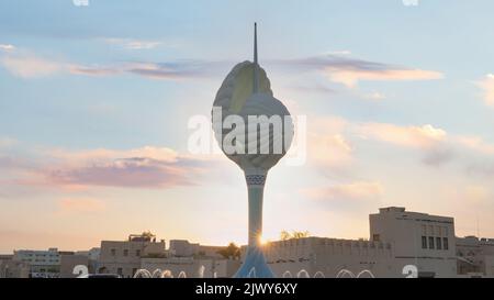 Wakra, Qatar- August 05,2022 : Pearl Roundabout at wakra public beach ...