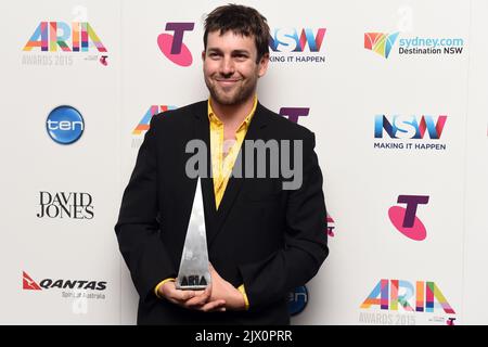 Alexander Gow of the band Oh Mercy poses for a photograph after winning ...