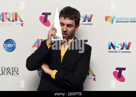Alexander Gow of the band Oh Mercy poses for a photograph after winning ...