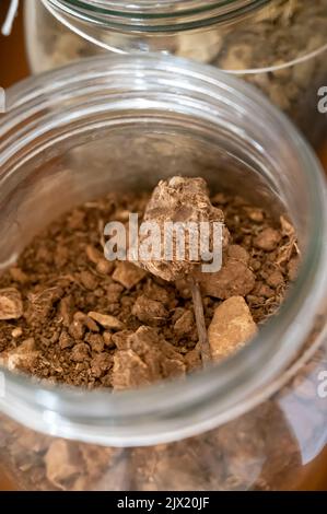 Different samples of soils of Climat of origin areas, grand cru wine ...