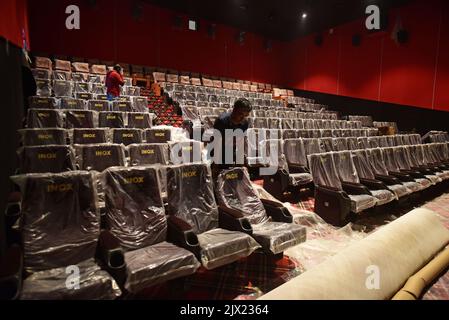 SRINAGAR, INDIA - SEPTEMBER 6: A view of the under construction 'INOX ...