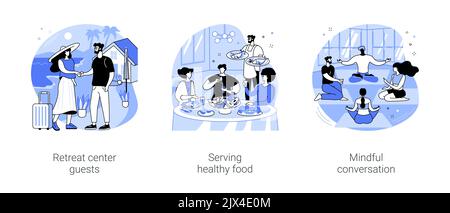 Retreat center isolated cartoon vector illustrations se Stock Vector ...