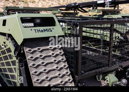 General view of the unmanned ground vehicle THeMIS to support the ...