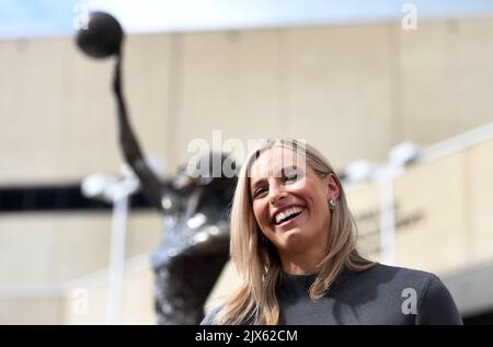 Former Australian and Firebirds Netball captain Laura Geitz poses with ...