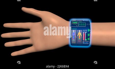 Biosensor, Bioelectronics on skin. Biosensor on epidermis. Transdermal ...