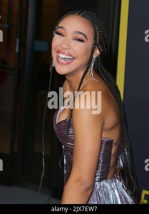 Mychala Faith Lee arrives at The Los Angeles Premiere of END OF THE ...