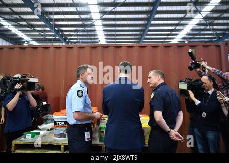 Australian Border Force (ABF) Acting Commissioner Michael Outram speaks ...