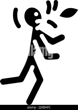kick ball man accident glyph icon vector. kick ball man accident sign ...
