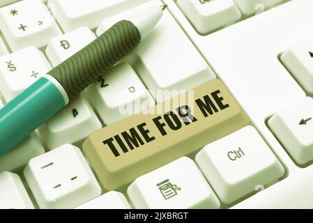 Conceptual caption Time To Relax, Word for resting and keep calm after ...