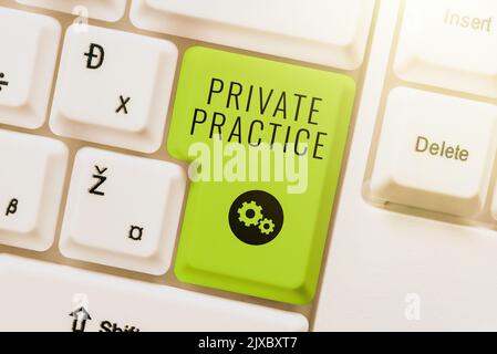 Handwriting text Private Practicework of professional practitioner such ...