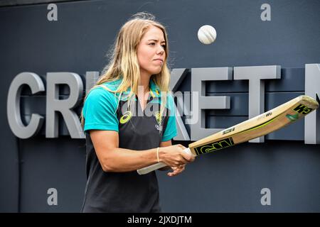 Cricketer Naomi Stalenberg poses for a photograph after being named in ...