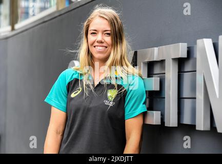 Cricketer Naomi Stalenberg poses for a photograph after being named in ...