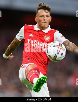 Arsenal's Ben White during the Premier League match at City Ground ...