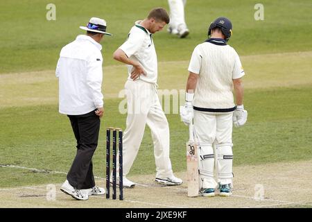 Umpire Geoff Joshua during day one of the round two JLT Sheffield ...
