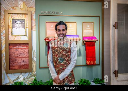 Anirudh Kankatala, Director of Kankatala Textiles Pvt. Ltd. poses for ...