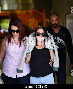 Family and friends of Peter Andrew Scott are seen outside the District ...