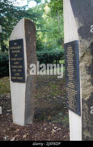 War Memorials in High Lea Park, New Mills, Derbyshire Stock Photo - Alamy