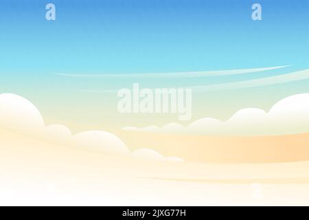 Dawn sky with clounds background daytime vector wide horizontal ...
