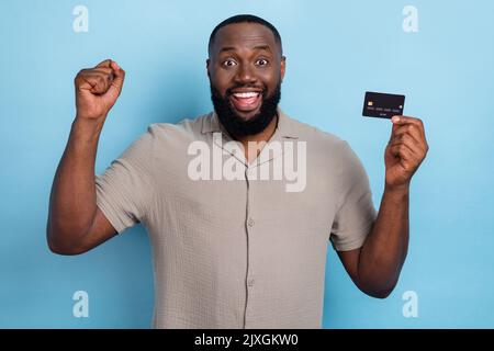 Photo of overjoyed satisfied person have fun dancing clubbing partying ...