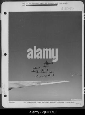 Formation Of Boeing B-29 "Superfortresses"', Based On Guam, Marianas ...