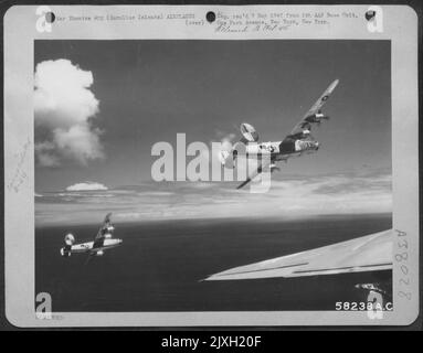 Consolidated B-24 Bombers Peeling Off To Land At Their Base On Angaur ...