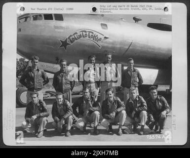 Crew Of The Boeing B-29 "Totin' To Tokyo" Of The 793Rd Bomb Sq., 468Th ...