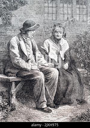 Illustration depicting an elderly couple. Illustrated by William Small ...