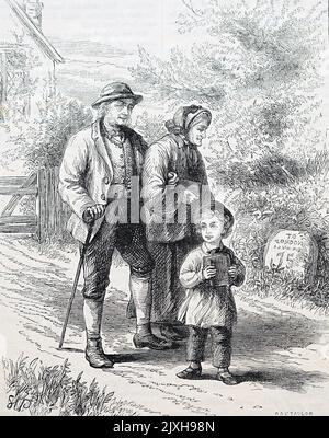 Illustration depicting an elderly couple. Illustrated by William Small ...