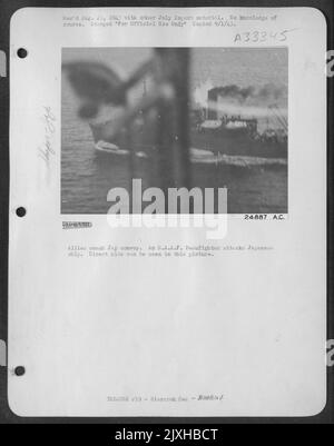 Allies smash Japanese convoy. An R.A.A.F. Beaufighter strafes a ...