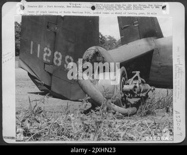 Crash landing of North American B-25 Stock Photo - Alamy
