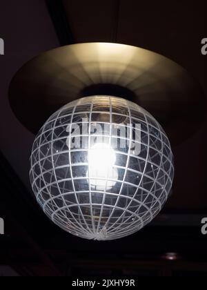 Interesting light fixture in a restaurant. Eating whilst cruising. What ...