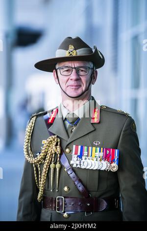 Chief of Army Lieutenant General Rick Burr speaks to members of the ...