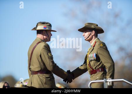 From left to right: Australian Army Brig. Ash Collingburn, commanding ...
