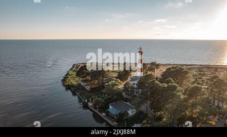 An aerial view of coastal Poti city with lighthouse in Georgia Stock ...