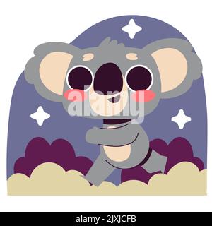 Hand drawn cartoon naive koala sticker set Vector illustration Stock Vector Image & Art - Alamy