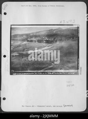 Low Level Bombing Using Parofrog Bombs Over Vunakanua, Airfield, Rabaul ...