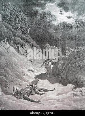 Woodcut print depicting vagabonds, a person who wanders from place to ...